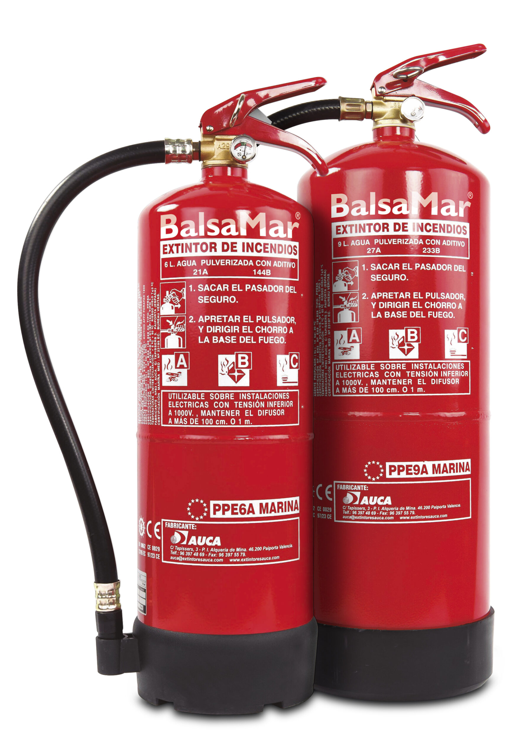 Extintores espuma AFFF - BALSAMAR - Equipos de salvamento marítimo, terrestre y aéreo