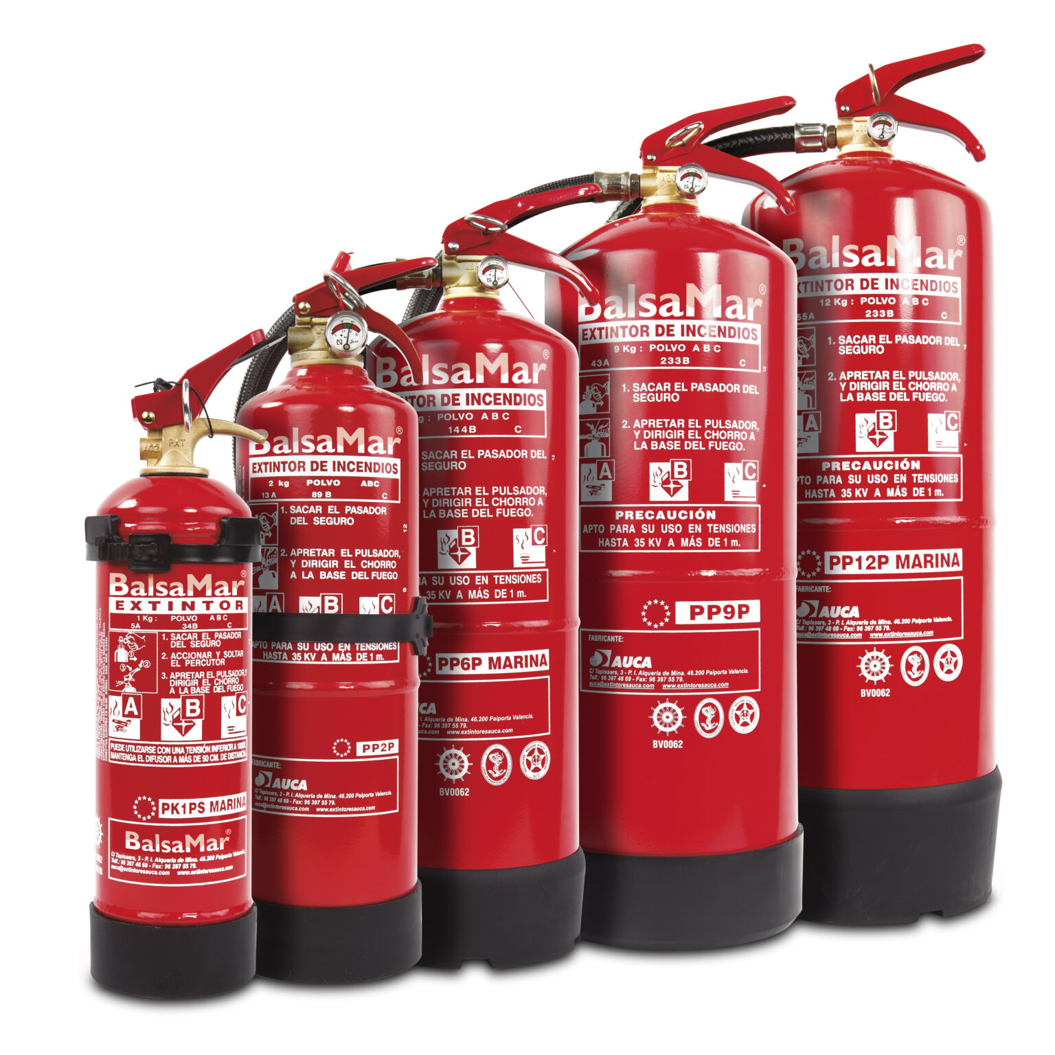 Extintores polvo - BALSAMAR - Equipos de salvamento marítimo, terrestre ...
