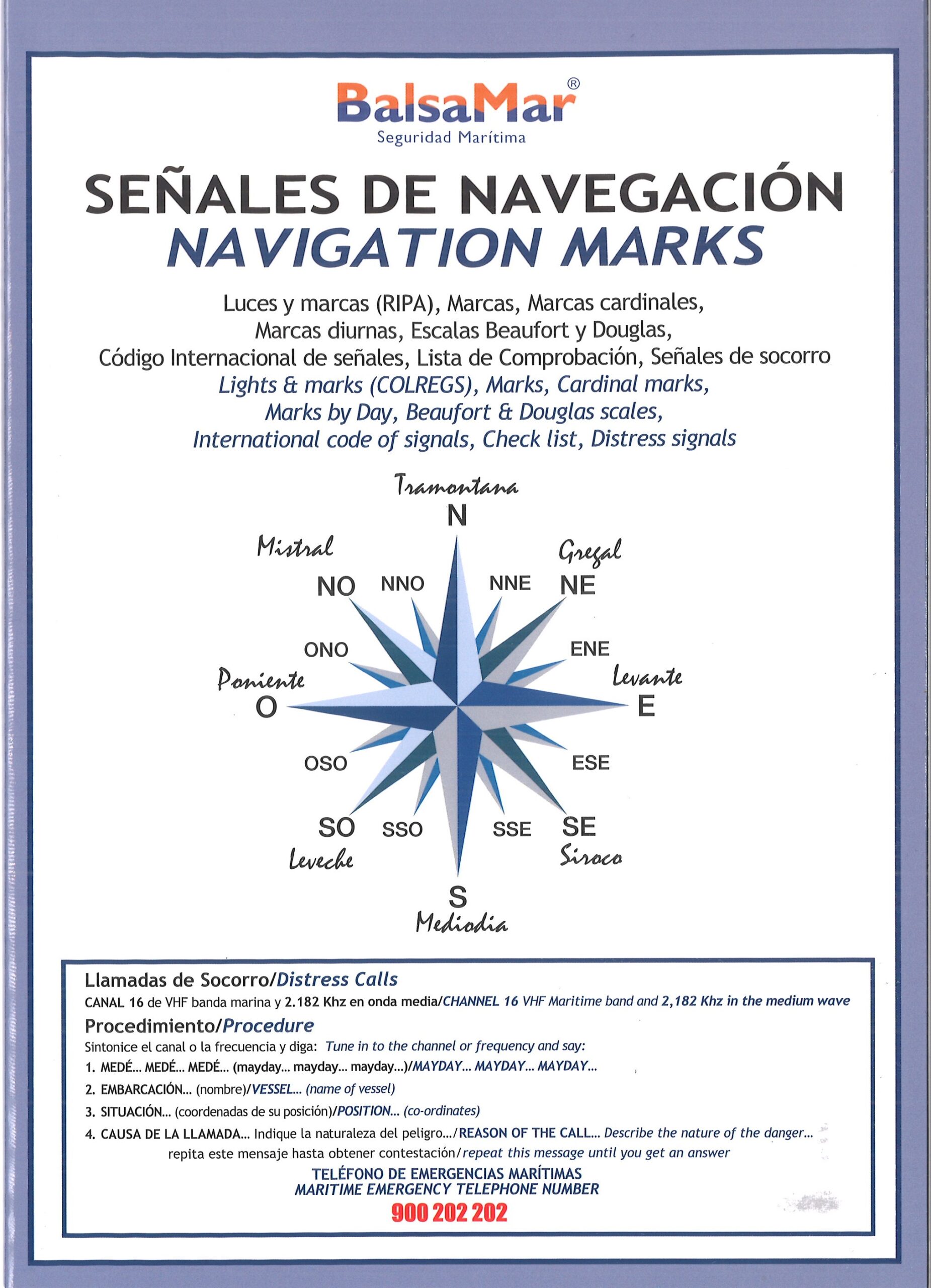 Señales náutica - BALSAMAR - Equipos de salvamento marítimo, terrestre ...